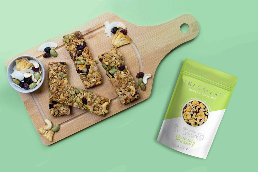 Chewy Edamame and Pineapple Granola Bars – Snack Farm